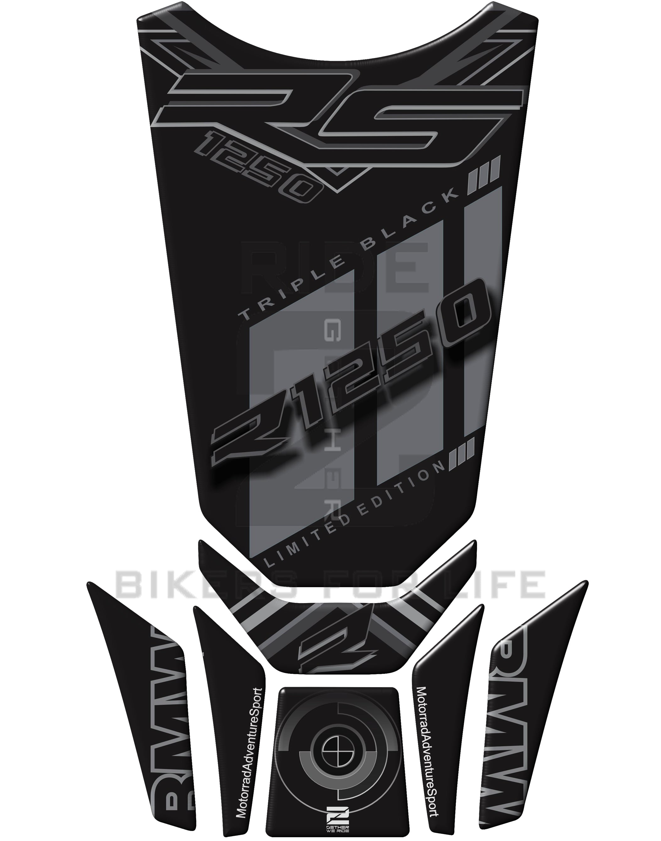 BMW Tank Pad - BMW R 1250 Triple Black Motor Bike Tank Pad / Protector – 2Gether We Ride